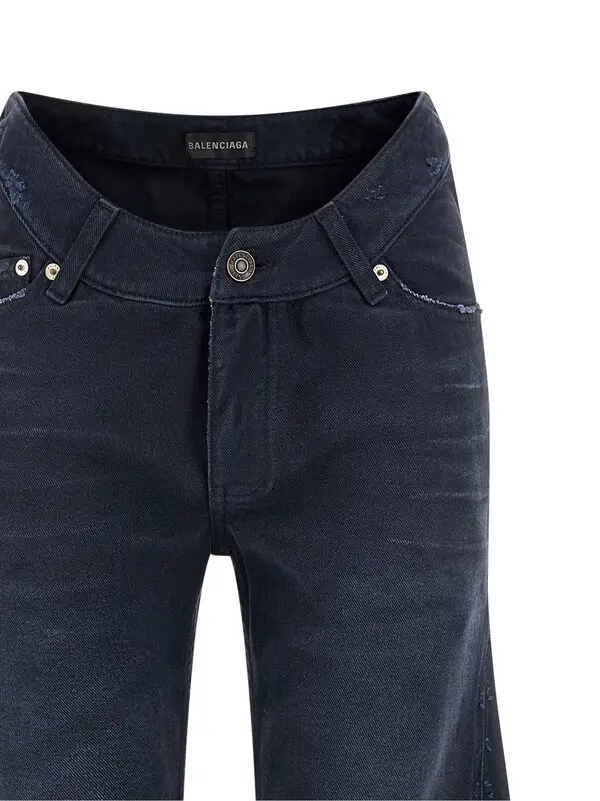 Balenciaga Curved Waist Wide Leg Jeans