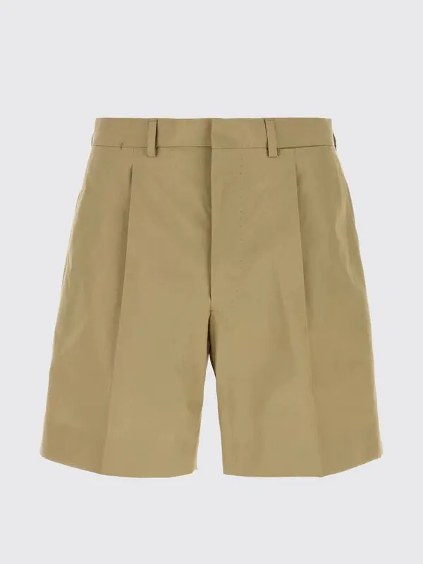 Prada Cotton Pleated Shorts - Multicolor