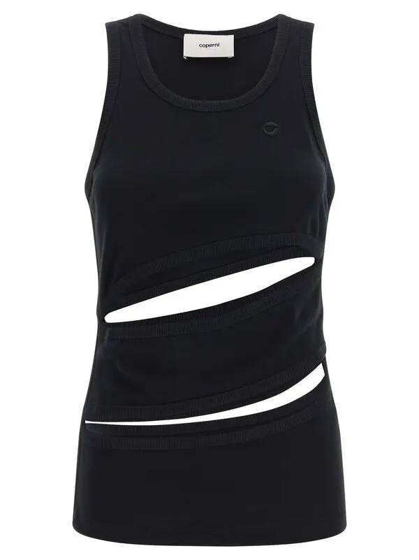 Coperni Spiral Tank Top - Black