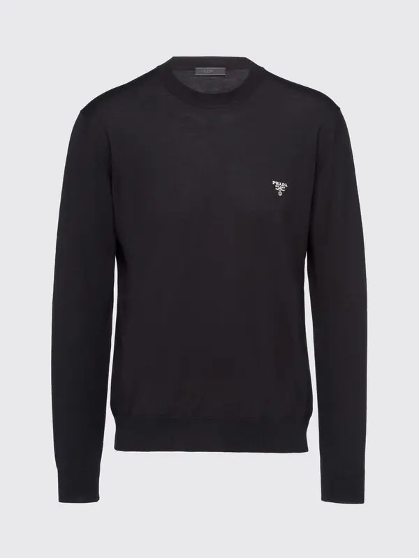 Prada Wool Crew Neck Sweater - Black