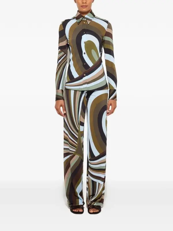 Emilio Pucci Printed Viscose Shirt - Multicolor