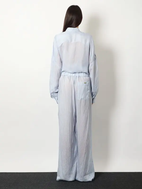 Dries Van Noten Pila Cupro Trousers - Blue