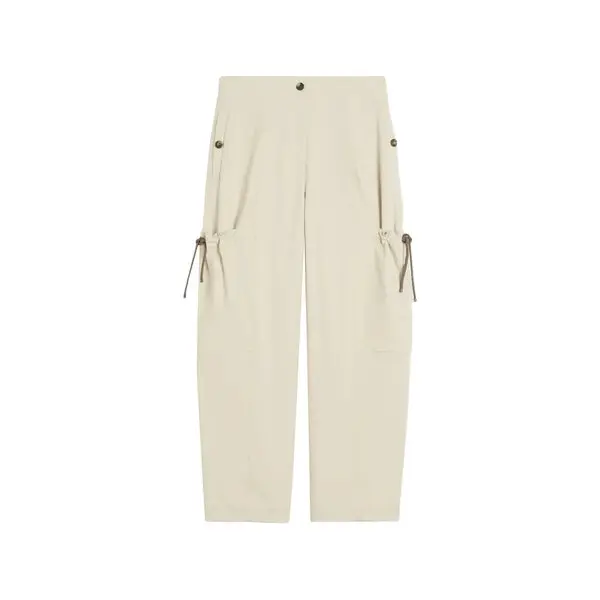 Max Mara Tapered Trousers With Button Detail - Cream