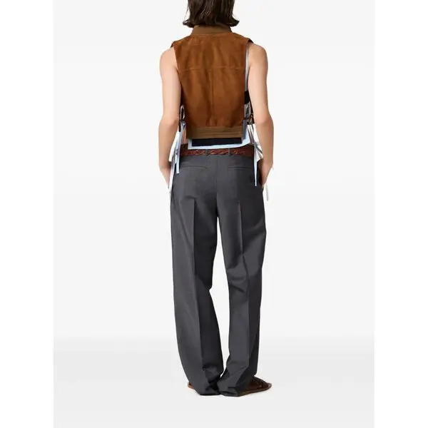 Miu Miu Straight Leg Trousers - Gray