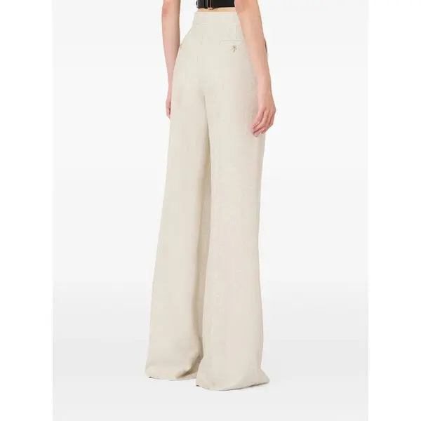 Max Mara Wide Leg Palazzo Pants - Cream