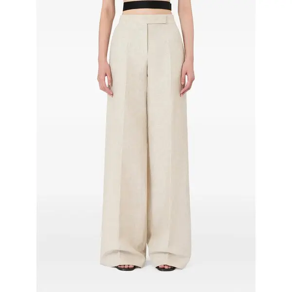 Max Mara Wide Leg Palazzo Pants - Cream
