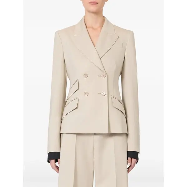 Max Mara Double Breasted Blazer - Cream