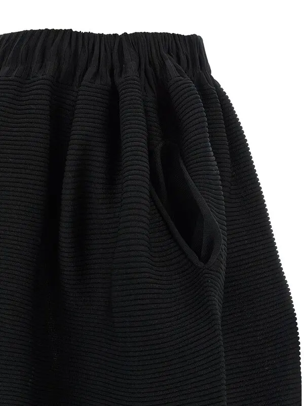 Issey Miyake Moving Knit Bell Silhouette Midi Skirt
