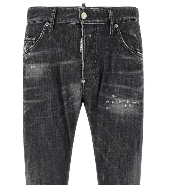 Dsquared2 Grey Stonewashed Effect Regular & Straight-leg Jeans