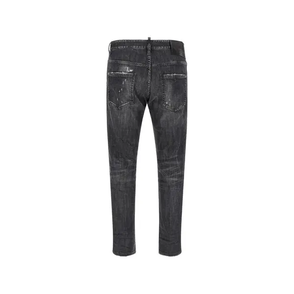 Dsquared2 Grey Stonewashed Effect Regular & Straight-leg Jeans