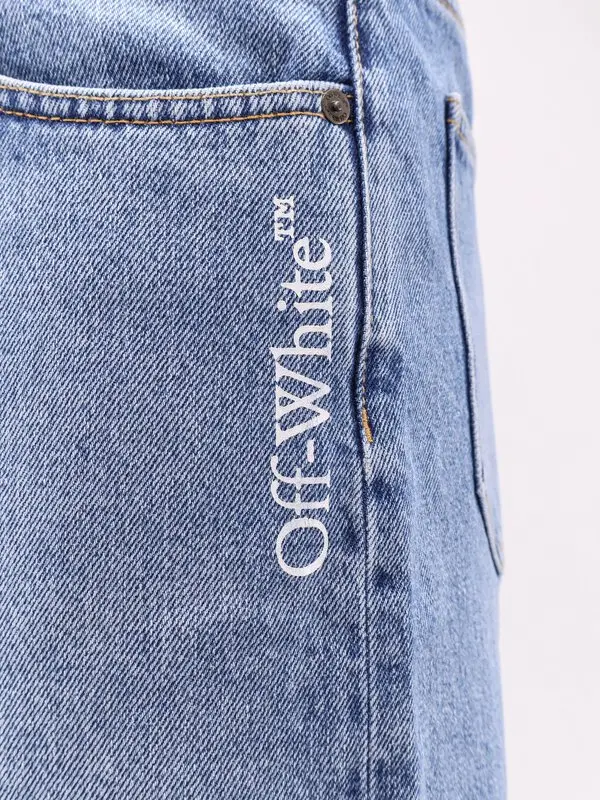 Off-White Half Arrow Denim Shorts - Multicolor