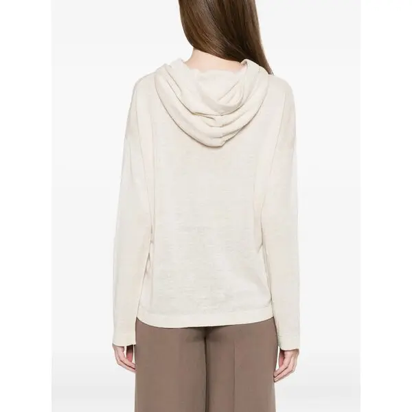 Max Mara Linen Blend Hoodie - Cream