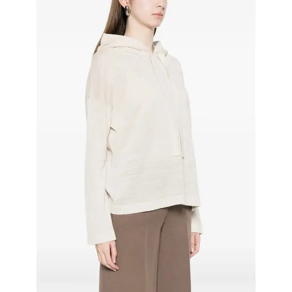 Max Mara Linen Blend Hoodie - Cream