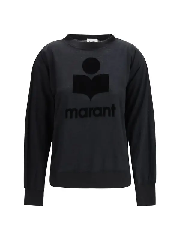 Isabel Marant Étoile Crewneck Sweatshirt With Logo - Black
