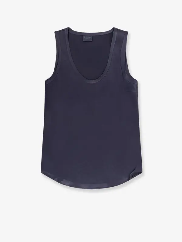 Brunello Cucinelli Stretch Silk Tank Top - Multicolor