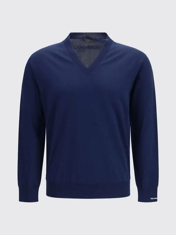Prada V-neck Fine Knit Sweater