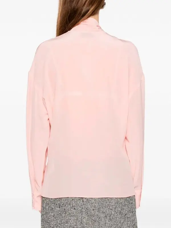 Gucci Silk Crepe De Chine Shirt With Tie Neck