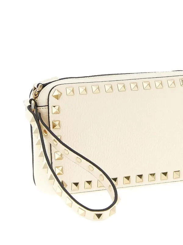 Valentino Garavani Rockstud Clutch Bag - White