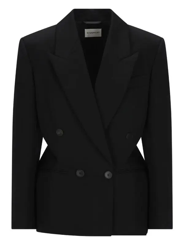 Givenchy Asymmetrical Cut-out Wool Jacket - Multicolor