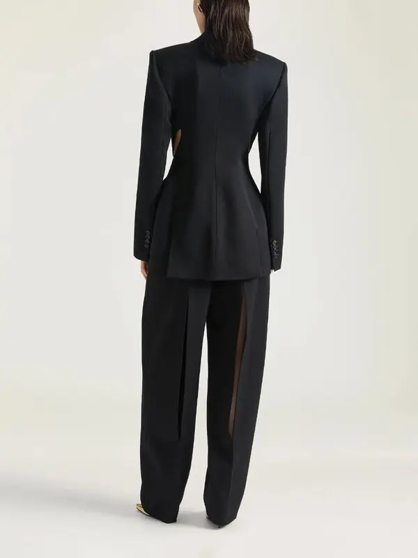 Givenchy Asymmetrical Cut-out Wool Jacket - Multicolor