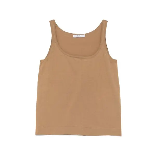 Max Mara Sleeveless Scoop Neck Top - Cream