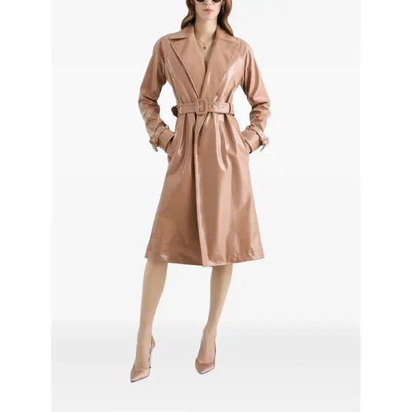 Dolce & Gabbana Belted Trench Coat With Glossy Finish