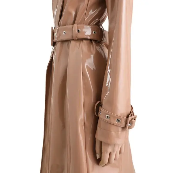 Dolce & Gabbana Belted Trench Coat With Glossy Finish