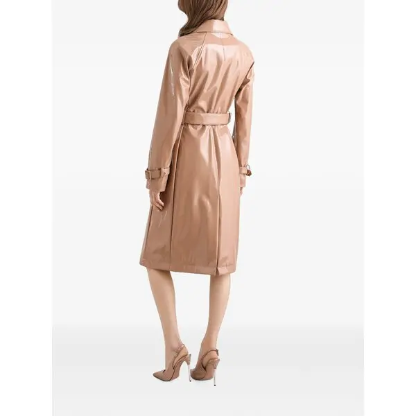 Dolce & Gabbana Belted Trench Coat With Glossy Finish