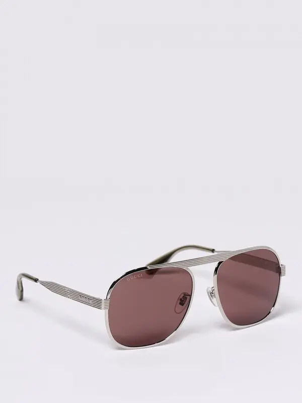 Gucci Metal Rectangle Sunglasses - Silver
