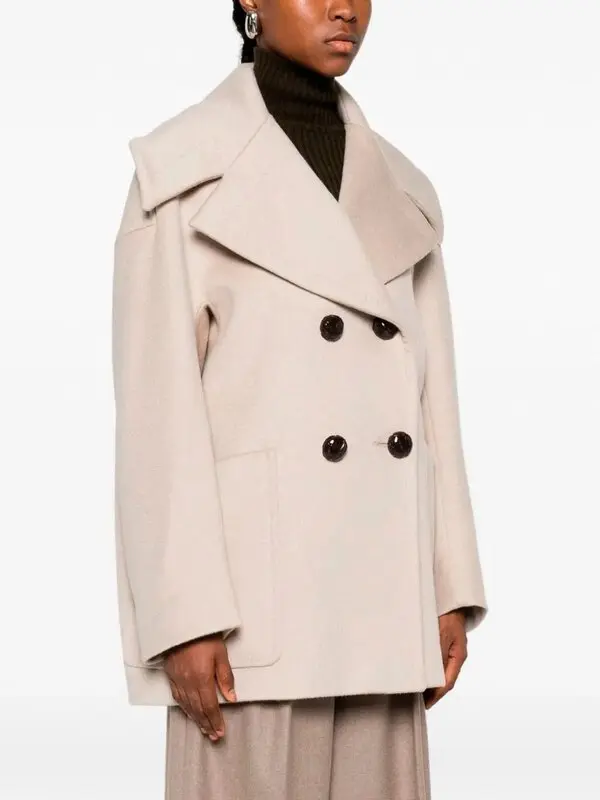 Max Mara Cashmere Double-breasted Jacket - Multicolor