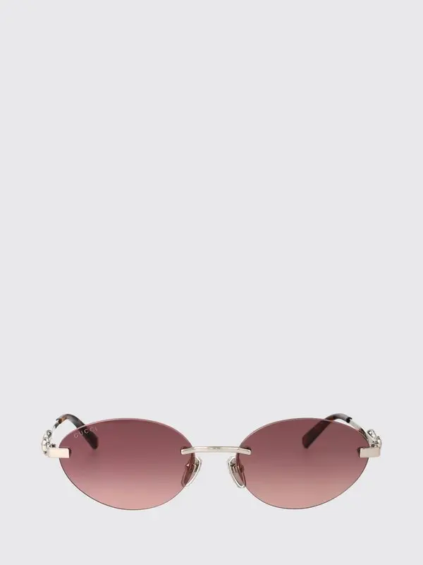 Gucci Oval Frame Sunglasses - Silver