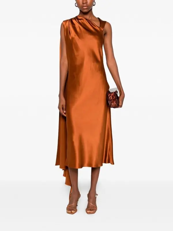 Max Mara Edolo Silk Midi Dress - Multicolor