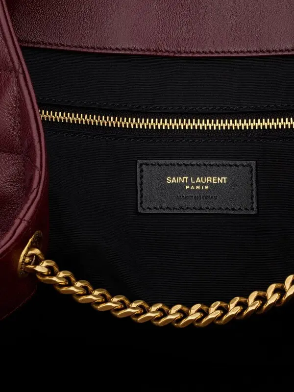 Saint Laurent Quilted Leather Handbag With Cassandre Logo - Multicolor