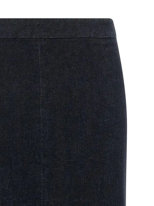 TOM FORD Denim Midi Skirt With Flounce Hem
