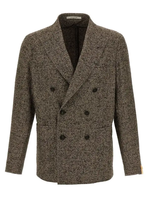 Tagliatore Double-breasted Wool Blend Blazer - Brown