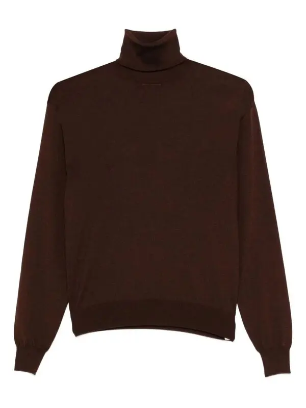 Saint Laurent Wool Turtleneck Sweater - Multicolor