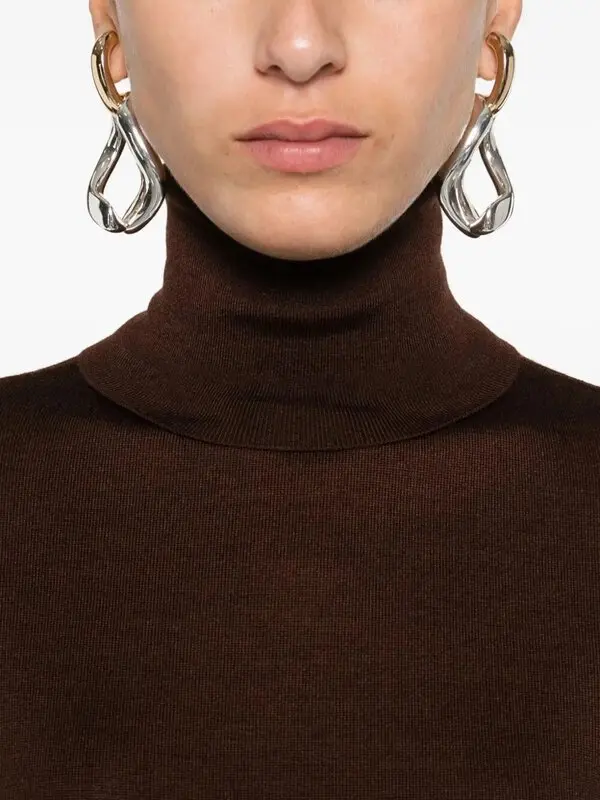 Saint Laurent Wool Turtleneck Sweater - Multicolor