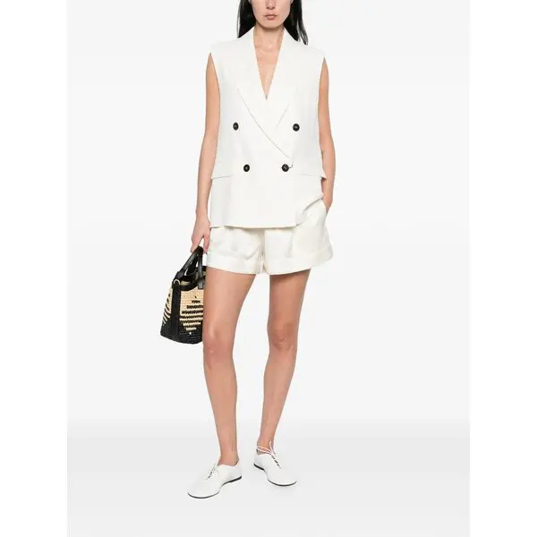 Max Mara Off- Sleeveless Double-breasted Waistcoat