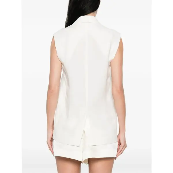 Max Mara Off- Sleeveless Double-breasted Waistcoat