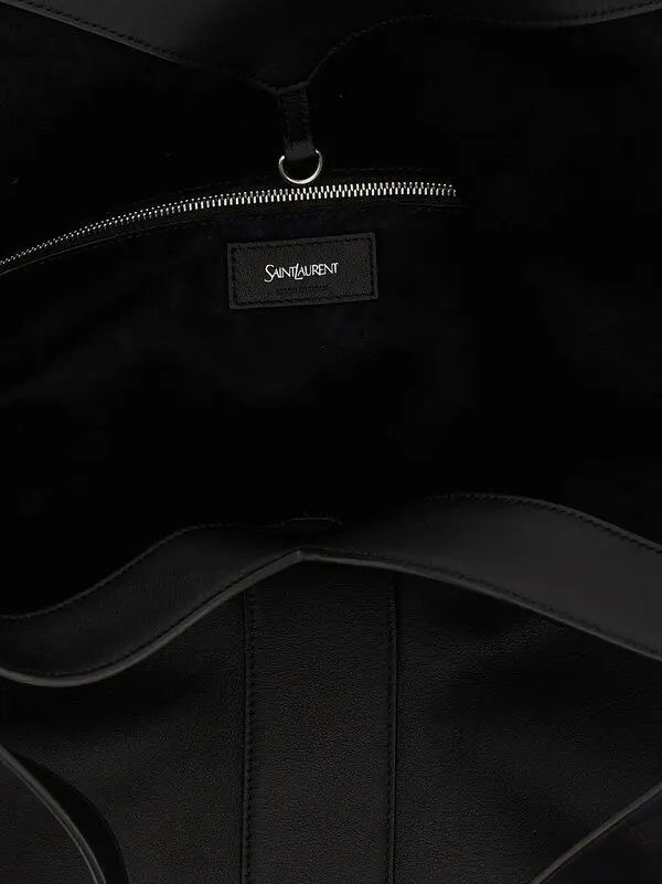 Saint Laurent Large Y Shopping Bag In Hammered Leather