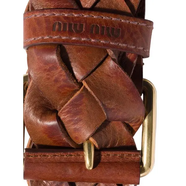 Miu Miu Braided Leather Belt