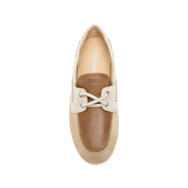 Miu Miu Suede Loafers With Flat Sole