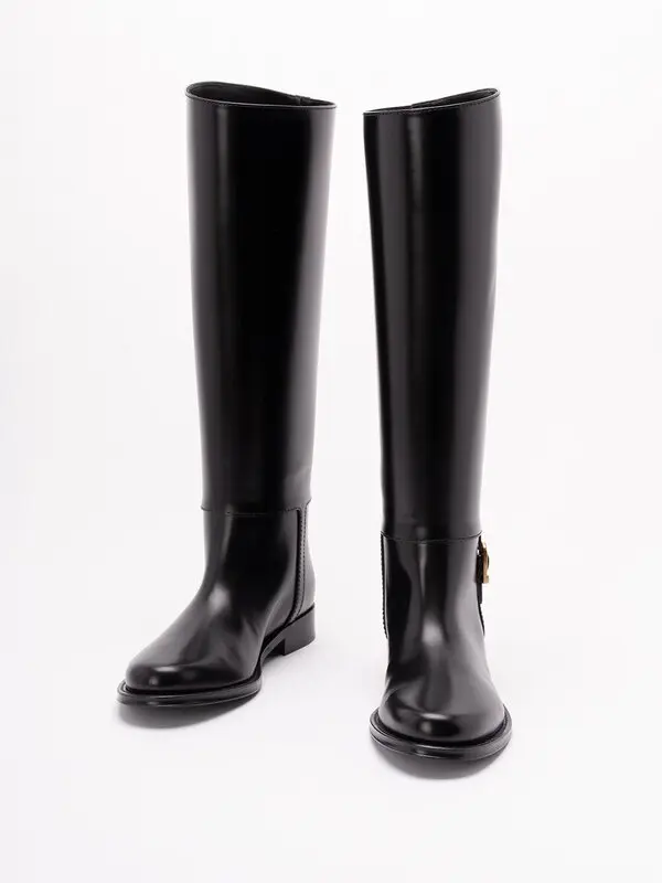 Saint Laurent Julia Knee High Leather Boots - Multicolor