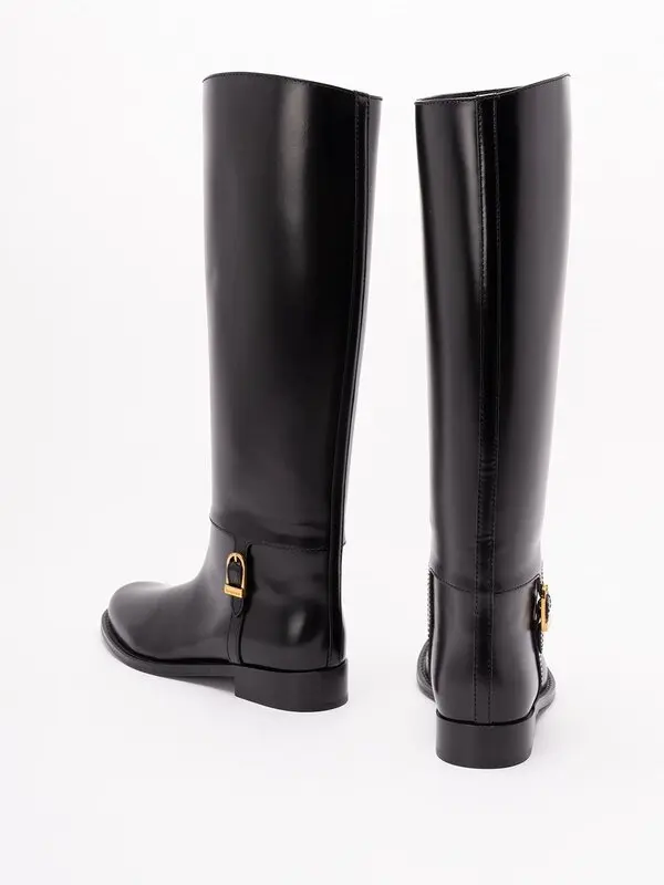 Saint Laurent Julia Knee High Leather Boots - Multicolor