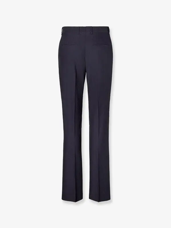 Fendi Wool Trousers With Tonal Stitching