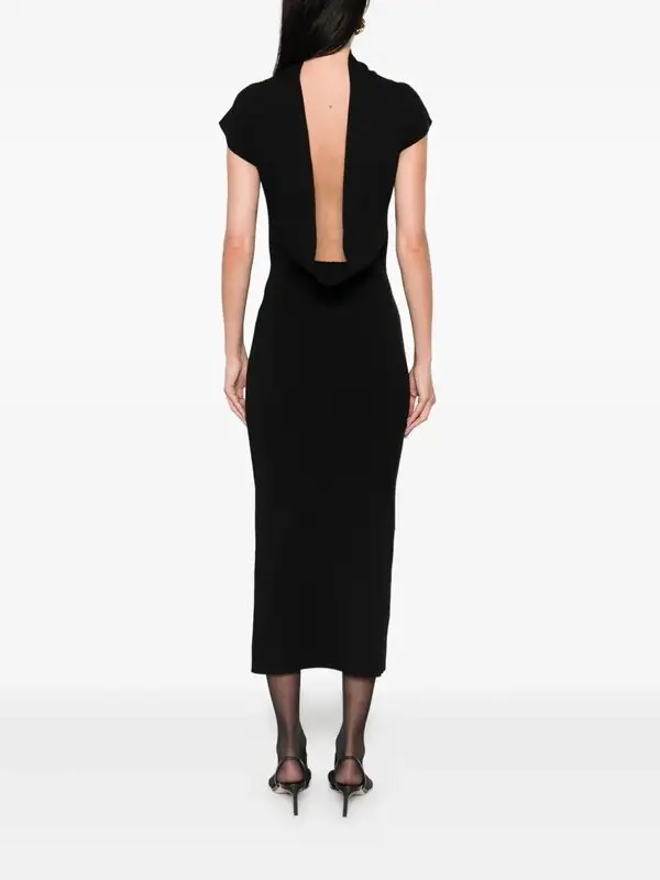 Alberta Ferretti Sleeveless Turtleneck Midi Dress