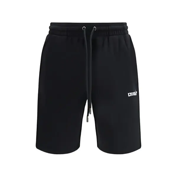 Off-White Cotton Logo Embroidered Track Shorts