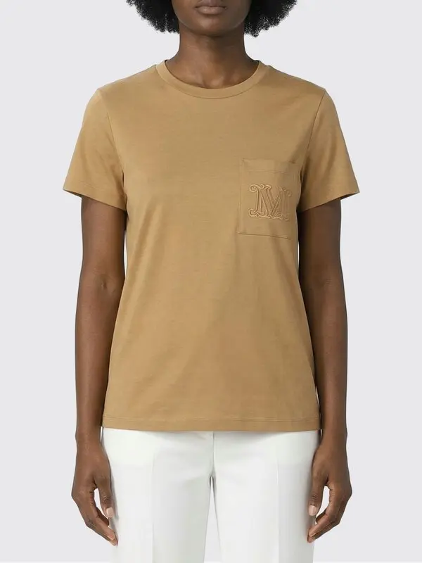 Max Mara Logo Pocket T-shirt - Brown
