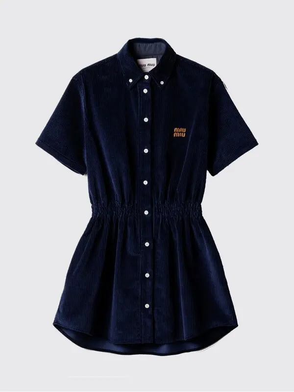 Miu Miu Corduroy Dress - Blue