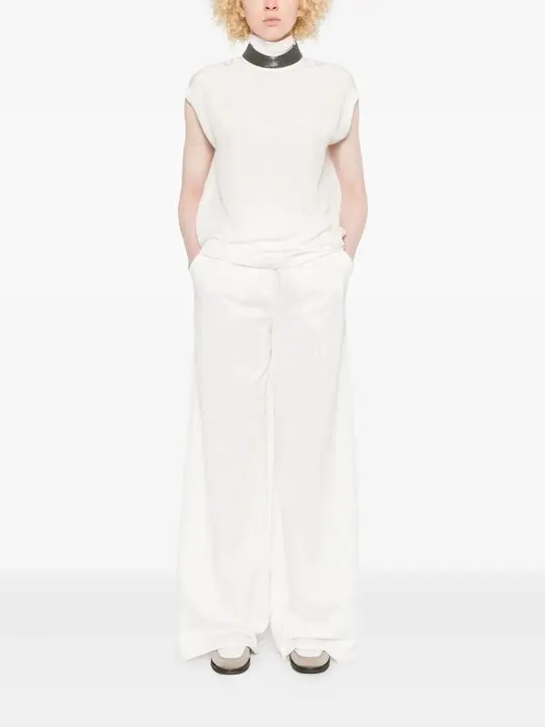Brunello Cucinelli Silk Sleeveless Turtleneck Blouse